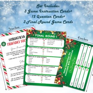 Christmas Feud Games, Friendly Feud Games, Family Activity, Family Games for Game Night, Baby Shower Game, Party Supplies for Adults, Xmas Holiday Party Game and Activity Decorations (f001)