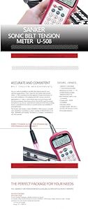 Sonic Belt Tension Meter U-508 SANKER Belt Tension Tester Tensiometer with Frequency Range 10Hz to 5000Hz Tension Range 0.01 to 99900N