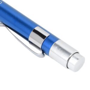 Pen Lights for Nurses, Aluminum Alloy LED Penlight with Pupil Gauge – Concave Design for Precise Yellow Lighting, Medicals Pen Light(Blue)