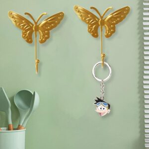 Sdjdhej Butterfly Hooks Towel Hook Cute Wall Hooks Kids Wall Hooks Butterfly Coat Hooks Hooks 4 Pcs for Hanging Coats Kids Hooks Keys Hooks Decorative Wall Hooks for Kids Hooks