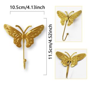 Sdjdhej Butterfly Hooks Towel Hook Cute Wall Hooks Kids Wall Hooks Butterfly Coat Hooks Hooks 4 Pcs for Hanging Coats Kids Hooks Keys Hooks Decorative Wall Hooks for Kids Hooks