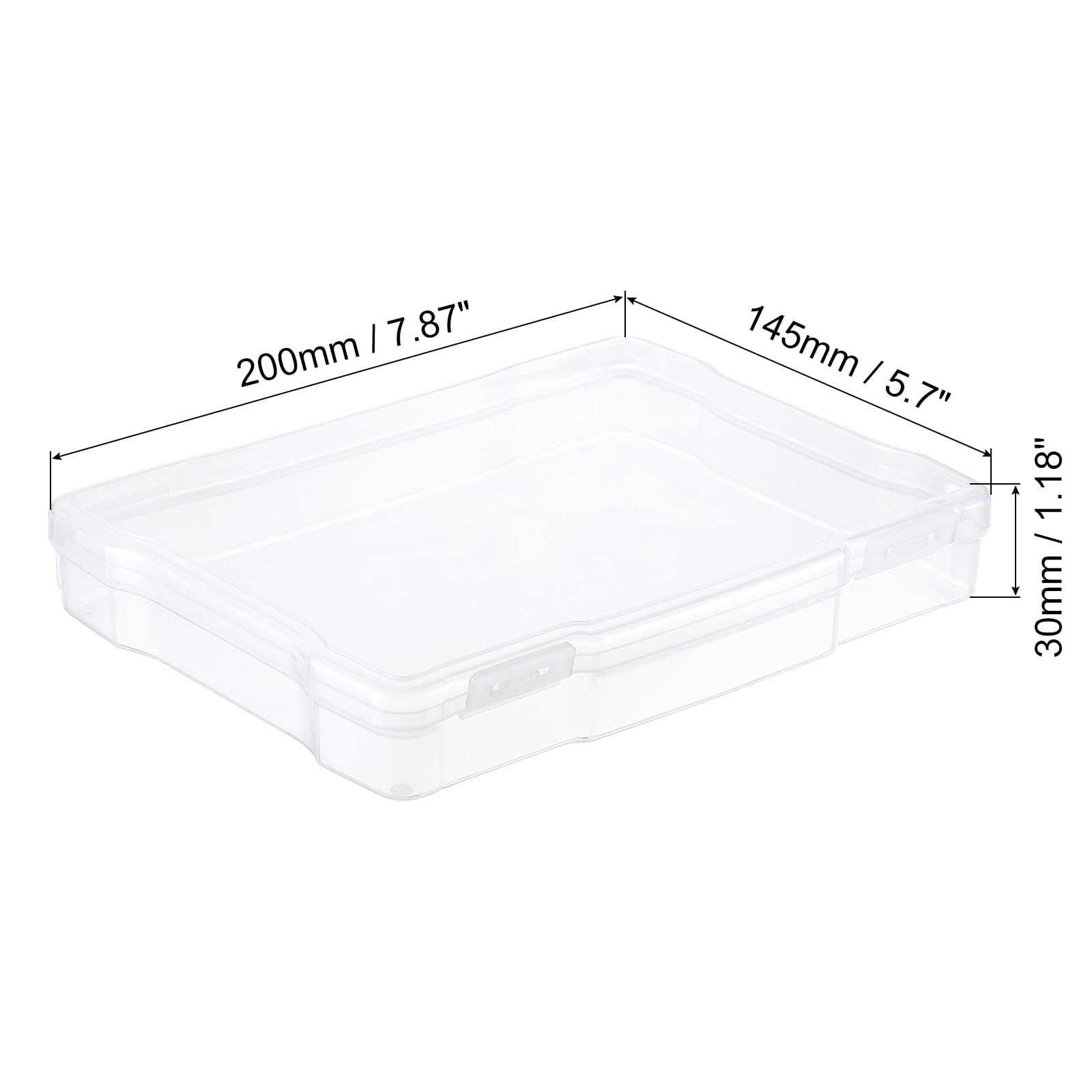 PATIKIL 5x7 Photo Storage Box, 2 Pack Photo Boxes Storage Photo Organizer Cases Storage Container Picture Boxes Plastic for 5x7 Pictures Sticker Scrapbook Craft Keeper, Clear