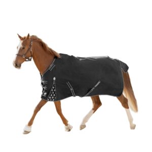 equinavia norse no fill horse rain blanket (0g) | waterproof lightweight turnout sheet - black - 66 in - black - 66 in