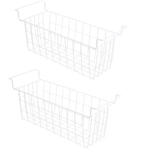 homics chest freezer baskets 20.5 inch, chest freezer organizer bins metal wire storage baskets with hanging handles for deep freezer, set of 2