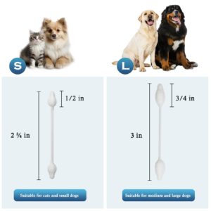 Avont Dog Ear Cleaning Cotton Swabs, Pet Qtips, Ear Care Double Sided Large Q-Tips for Dogs Cats -S