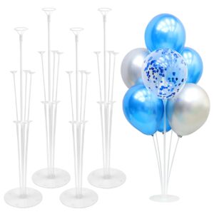 balloon stand kit 4 set balloon sticks with base balloon stands for floor balloon arch stand balloon centerpiece stand for table balloon holders for table balloon arch kit birthday decorations