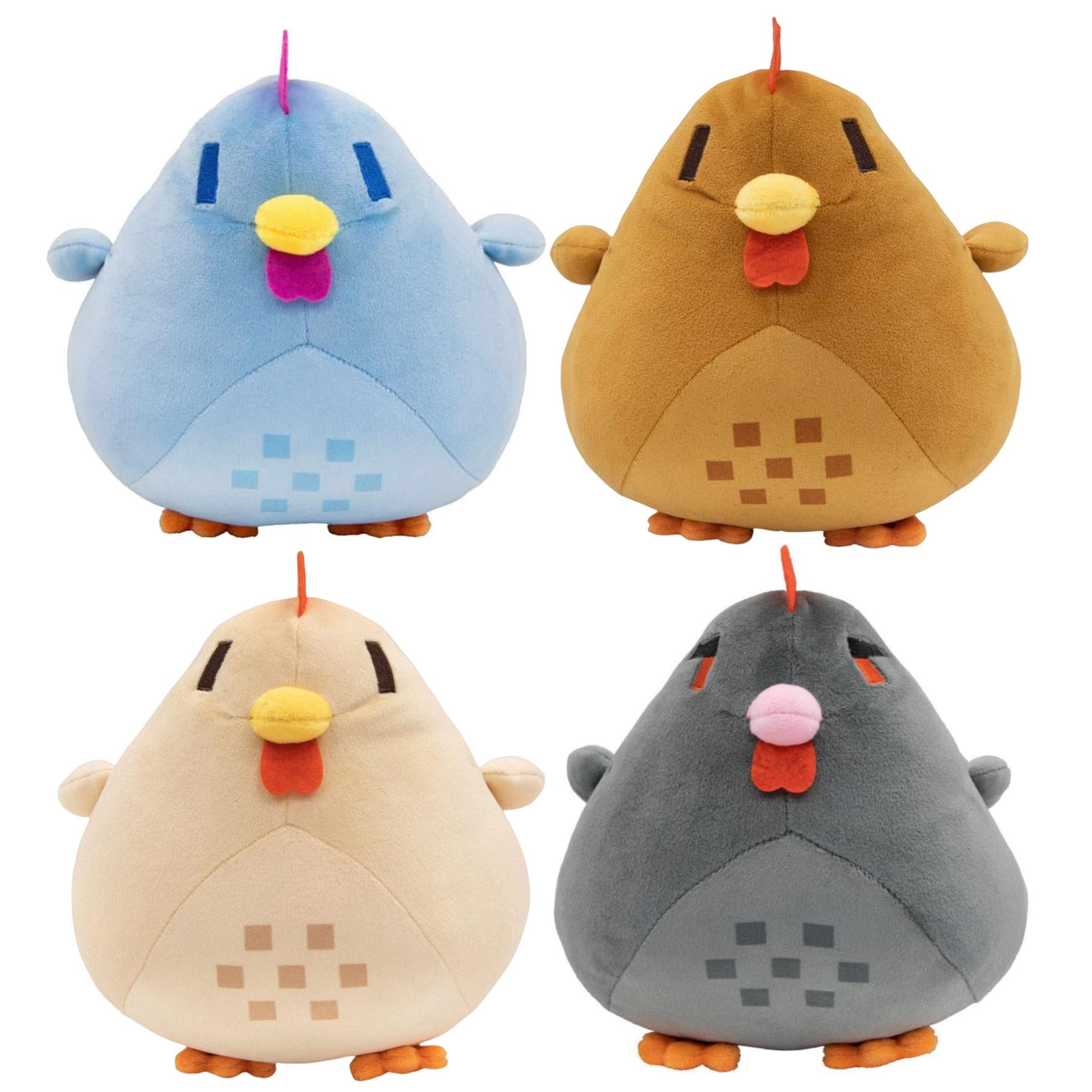 Buxomigrl Animal Chicken Plush Doll Farming Hen Plushie Stuffed Soft Pillow Christmas, Blue