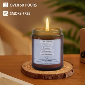 Jar Candle, Bring Warmth to her Heart with Scented Candles - The Perfect Miss You Gift, Mother's Day or Birthday Gift for Women. Light Whenever You Miss me Remember. Distance, Can't extingui