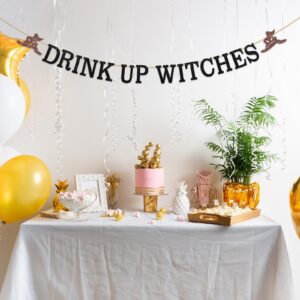 ShuanQ Drink Up Witches Banner - Witch Theme Halloween Party Decoration - Halloween Baby Shower/Bridal Shower/Birthday/Wedding Party Bunting Decor