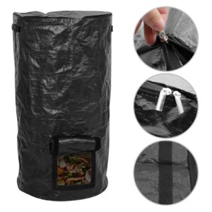 2 Pack Compost Bin Bag, Reusable Garden Yard Waste Bag, 34 Gallon Organic Compost Bins Bags and compostable Kitchen Waste Degradable, Corrosion