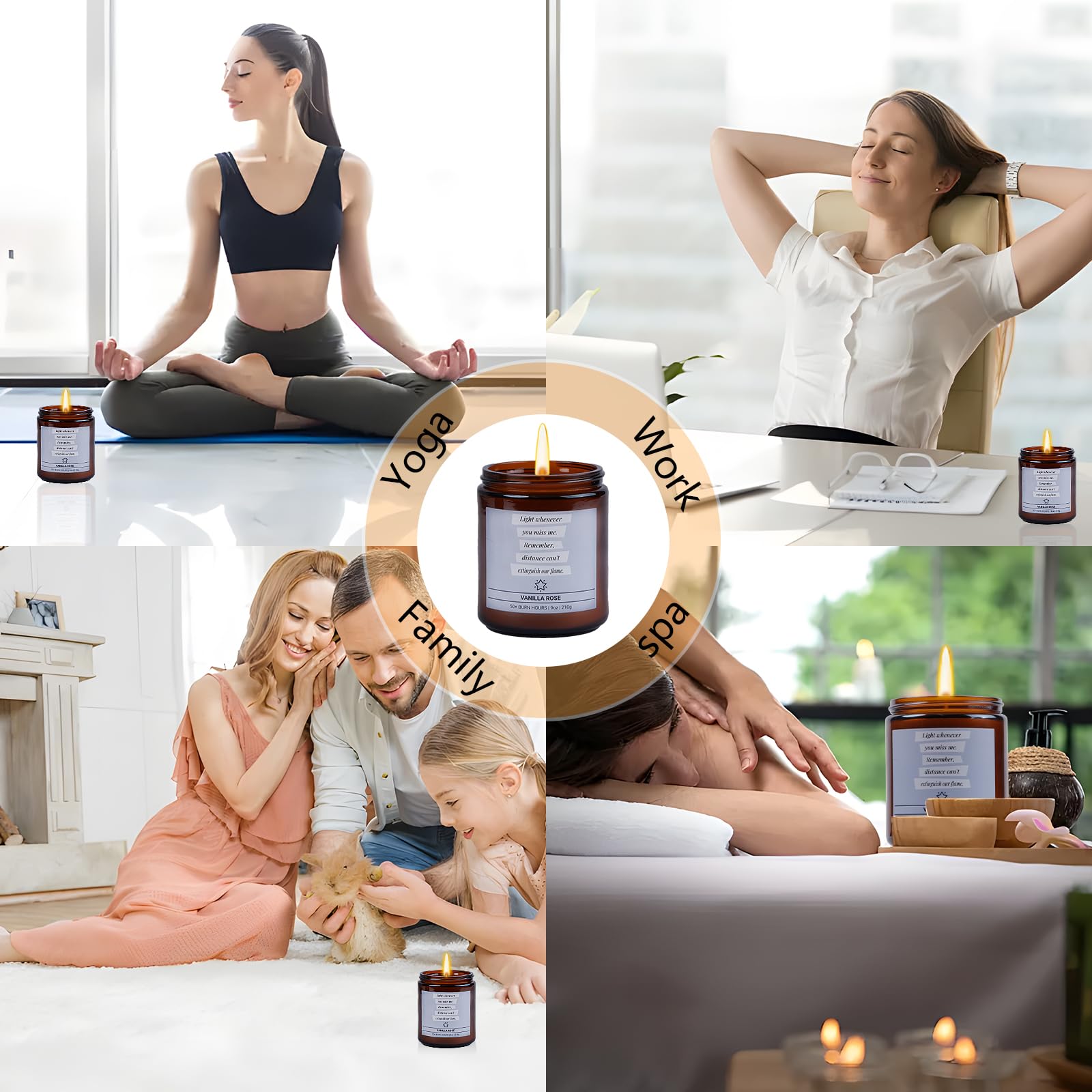 Jar Candle, Bring Warmth to her Heart with Scented Candles - The Perfect Miss You Gift, Mother's Day or Birthday Gift for Women. Light Whenever You Miss me Remember. Distance, Can't extingui