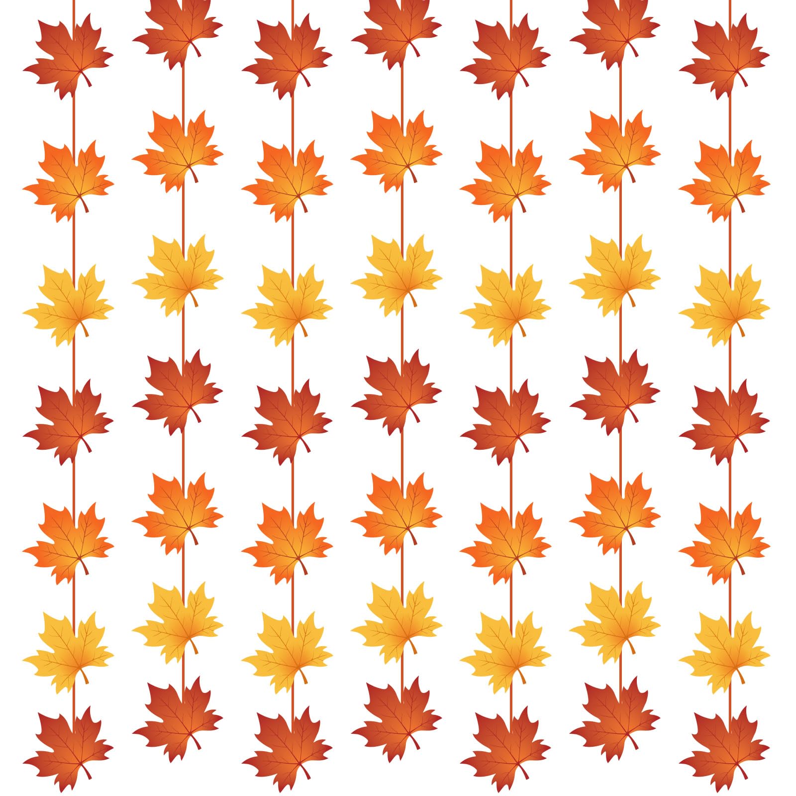 Ceenna Thanksgiving Maple Leaf Garland Artificial Maple Leaves Plants Farmhouse Vine Hanging Garland for Home Garden Kitchen Office Wedding Wall Doorway Party Backdrop Fall Thanksgiving Garland Decor