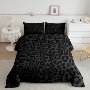 manfei leopard print comforter set queen size,abstract cheetah skin texture bedding set,kids girls beauty woman room decor,rustic farmhouse retro down comforter,black noble duvet insert,2 pillowcases