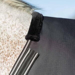 Equinavia Norse No Fill Horse Rain Blanket (0g) | Waterproof Lightweight Turnout Sheet - Black - 66 in - Black - 78 in