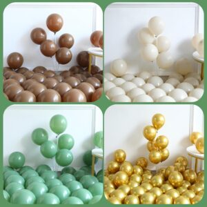 Enanal One Happy Camper Balloon Garland Arch Kit, 146pcs Sage Green Brown Camouflage Balloons with Campfire Balloon for Camping Woodland Party Supplies First Birthday Jungle Baby Shower Decorations