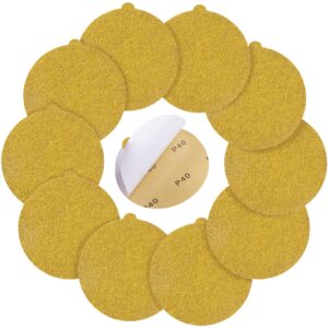 shawya 50 pcs 6 inch psa sanding discs 40 grit self adhesive sticky-back sandpaper for da sander finishing abrasive sand paper woodworking wood metal sanding disc