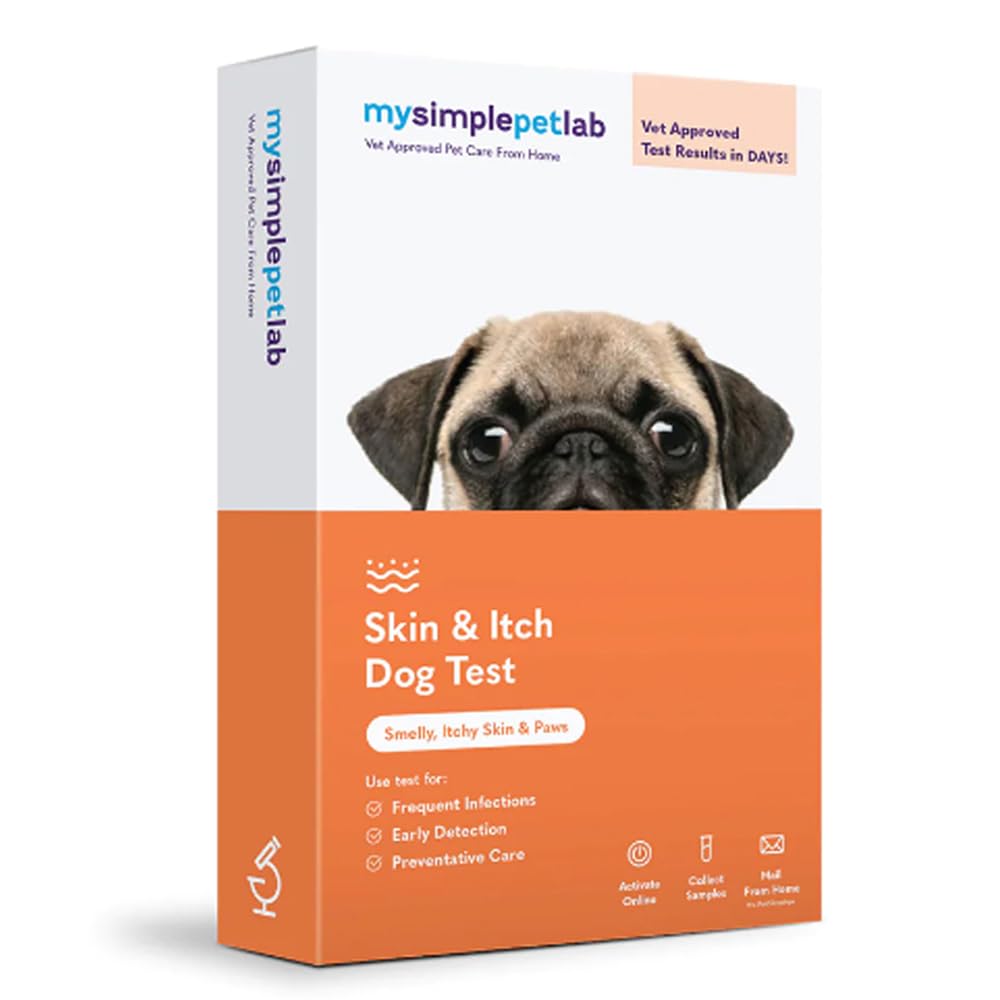 MySimplePetLab Dogs Itch and Skin Test Kit | Fast and Accurate Detection of Yeast and Other Skin Irritaions | Mail-in Dog Itchy Skin Test Used for Irritated, Itchy, or Smelly Skin