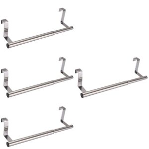 4pcs telescopic towel rack door back towel shelf door towel storage bathroom storage rack punch storage racks towel hanging rack towel storage rack stainless hanging rack