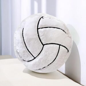 XIZHI 13.8 Inches Football Plush Pillow Toy Soft Stuffed Sports Throw Plush Pillow Cushion Gift for Kids Sofa Bedroom Decoration and Children Birthday (White A)