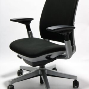 Steelcase Amia Chair (Renewed) (Black Fabric)