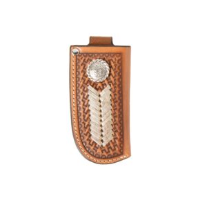 nocona belt co. rawhide lacing knife sheath, tan