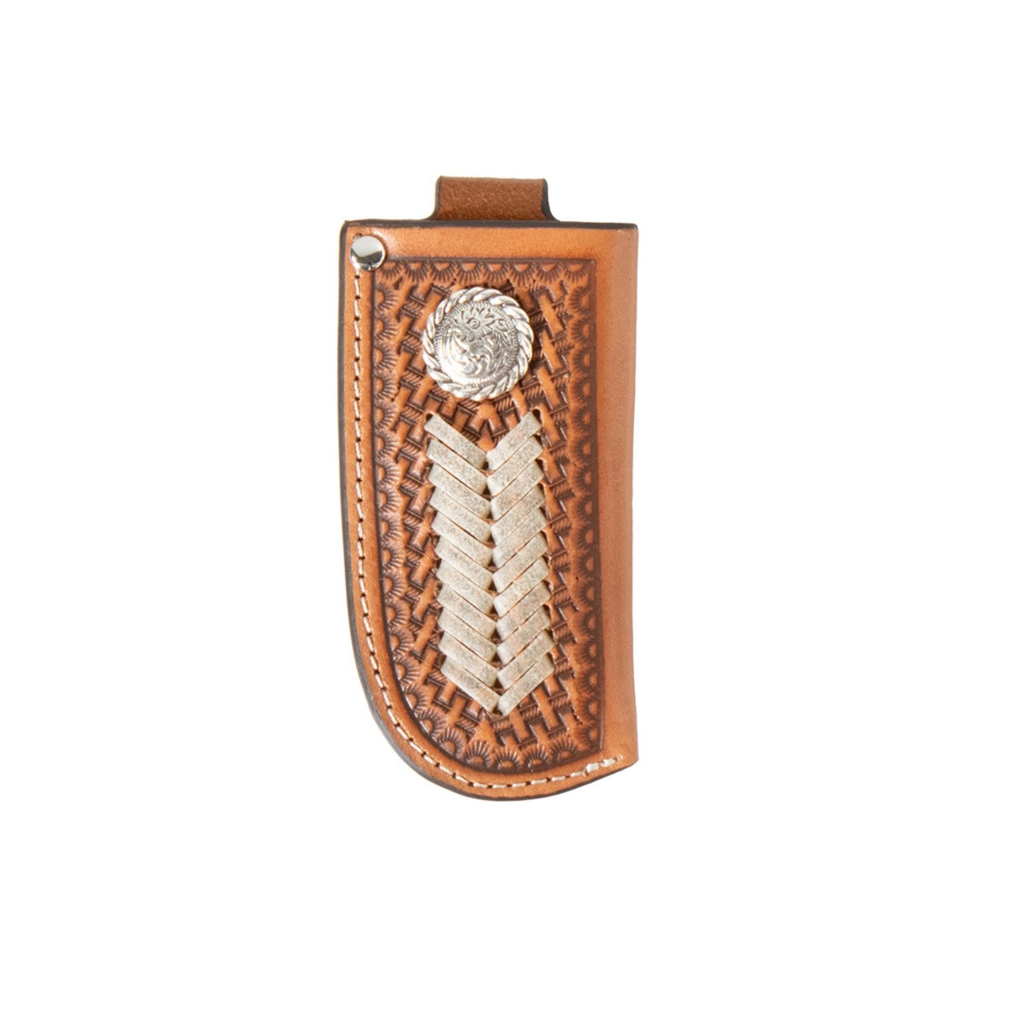 Nocona Belt Co. Rawhide Lacing Knife Sheath, Tan