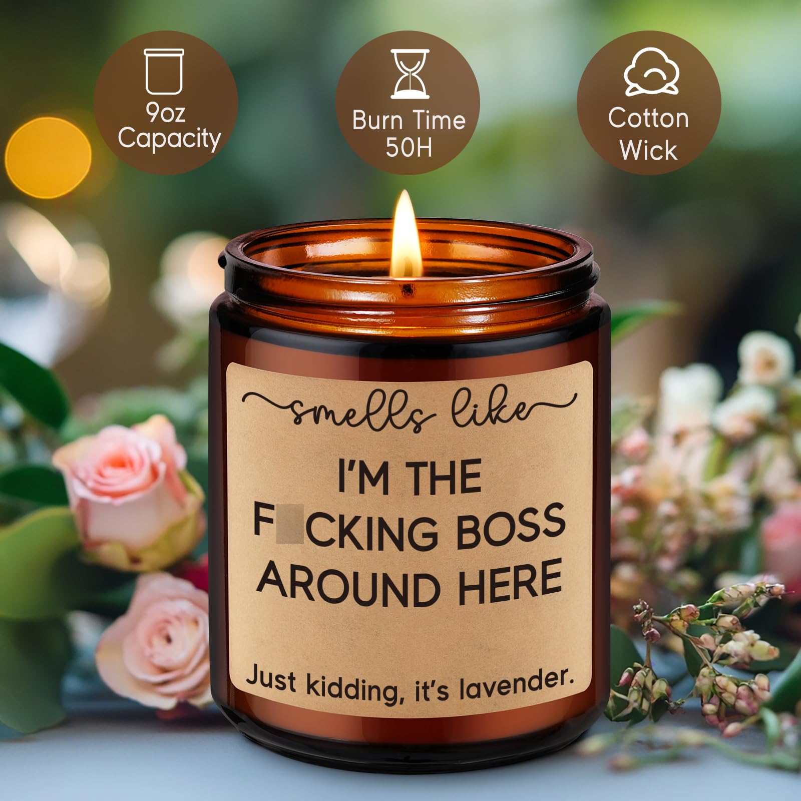 Fairy's Gift Candle, Boss Gifts for Women Men, Gifts for Boss, Funny Boss Gifts - Boss Day, Christmas, Birthday Gifts for Boss Men, Female Boss, Best Boss, New Business Owner, Entrepreneur, Boss Lady