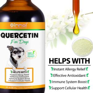 Quercetin for Dogs | Quercetin with Vitamin C for Dogs | Quercetin for Dogs Allergies | Quercetin Dog | Dogs Quercetin Supplement | Support Balanced Immune System | 60ml 2.02 fl oz