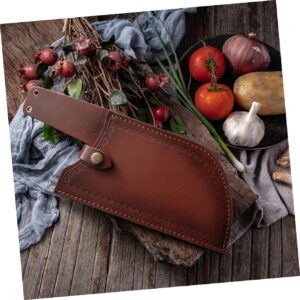 Wide Knives Protector Kitchen Leather Case Meat Cleaver Leather Blade Cover Kitchen Cleaver Sleeve Pocket Protector Holder Leather Storage Covers Home Supply