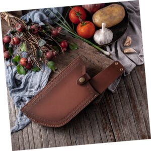 Wide Knives Protector Kitchen Leather Case Meat Cleaver Leather Blade Cover Kitchen Cleaver Sleeve Pocket Protector Holder Leather Storage Covers Home Supply