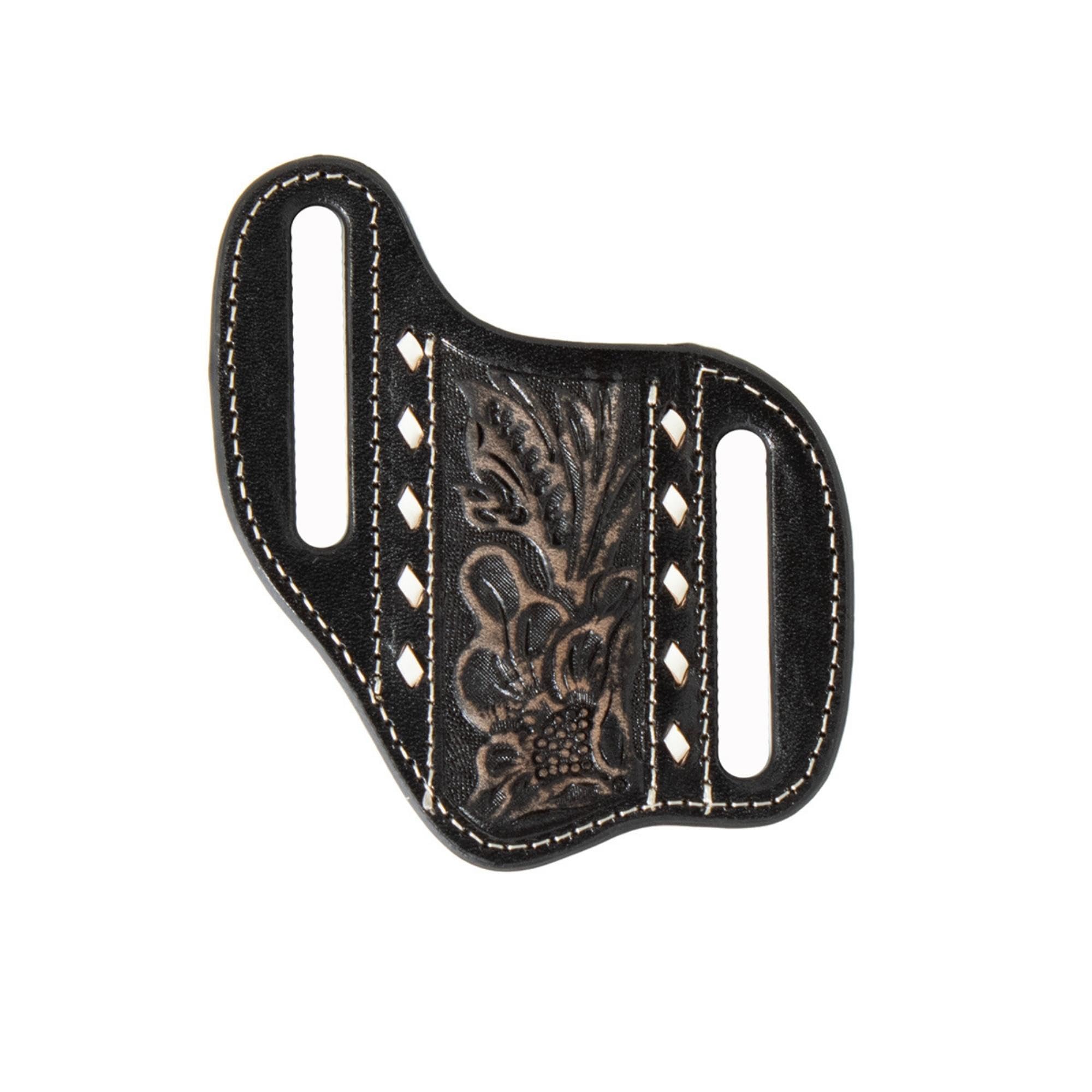 Nocona Belt Co. Floral Embossed Knife Sheath, Black