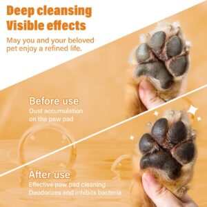 GJYC PET Paw Cleaner for Dogs and Cats,Magic Foam - Clean Paws No-Rinse Foaming Cleanser-Dry Shampoo, Foot Cleaner Brush - with Rose Extract, Odor Control Wash - Good for Puppy