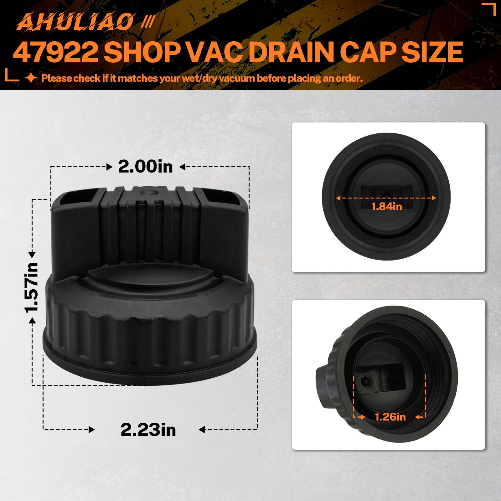 47922 Drain Cap Wet/Dry Vacs, for Shop Vac Drain Cap, New Workshop Vacuums Cleaner Replacement Parts