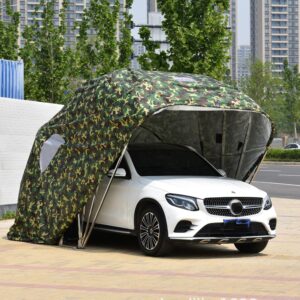 heavy duty carport, fully automatic large huge portable garage, stainless steel material folding telescopic car tent, outdoor car canopy for auto,5.9 * 2.5 * 2.45m/19 * 8.2 * 8ft