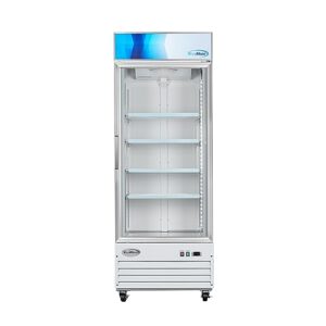 KoolMore MDF-1GD-23C-WH 31 in. Commercial One Glass Door Display Upright Freezer Merchandiser in White 23 Cu. Ft