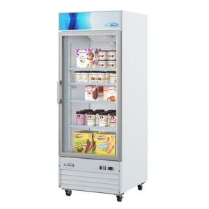 KoolMore MDF-1GD-23C-WH 31 in. Commercial One Glass Door Display Upright Freezer Merchandiser in White 23 Cu. Ft