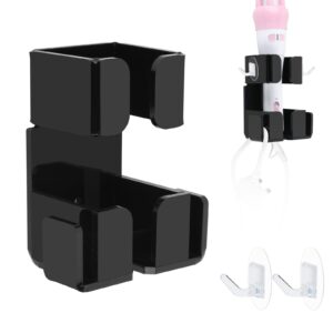 beautyflier acrylic curling iron holder wall mount, bathroom hair dryer holder wall mounted flat iron holder, wall mount hair straightener holder compatible with dyson airwrap styler complete (black)