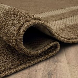 Mohawk Home Alden Sisal Geometric Border Tan 2' 6" x 3' 10" Area Rug Perfect for Living Room, Dining Room, Office