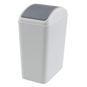 nesmilers 16 liter swing lid garbage can, plastic trash waste bin