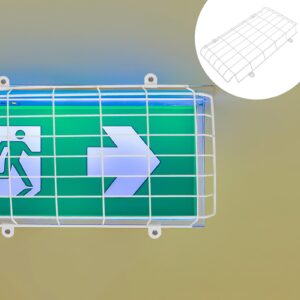 PRETYZOOM Exit Sign Damage Stopper Metal Wire Guard Exit Sign Damage Cage Wall Mounted Emergency Exit Light Protective Cover for Exit Sign or Emergency Light