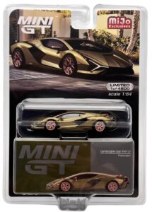 true scale miniatures model car compatible with lamborghini sián fkp 37 presentation matte green limited edition 1/64 diecast model car mgt00529