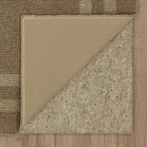 Mohawk Home Alden Sisal Geometric Border Tan 2' 6" x 3' 10" Area Rug Perfect for Living Room, Dining Room, Office