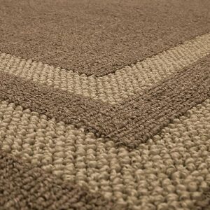 Mohawk Home Alden Sisal Geometric Border Tan 2' 6" x 3' 10" Area Rug Perfect for Living Room, Dining Room, Office