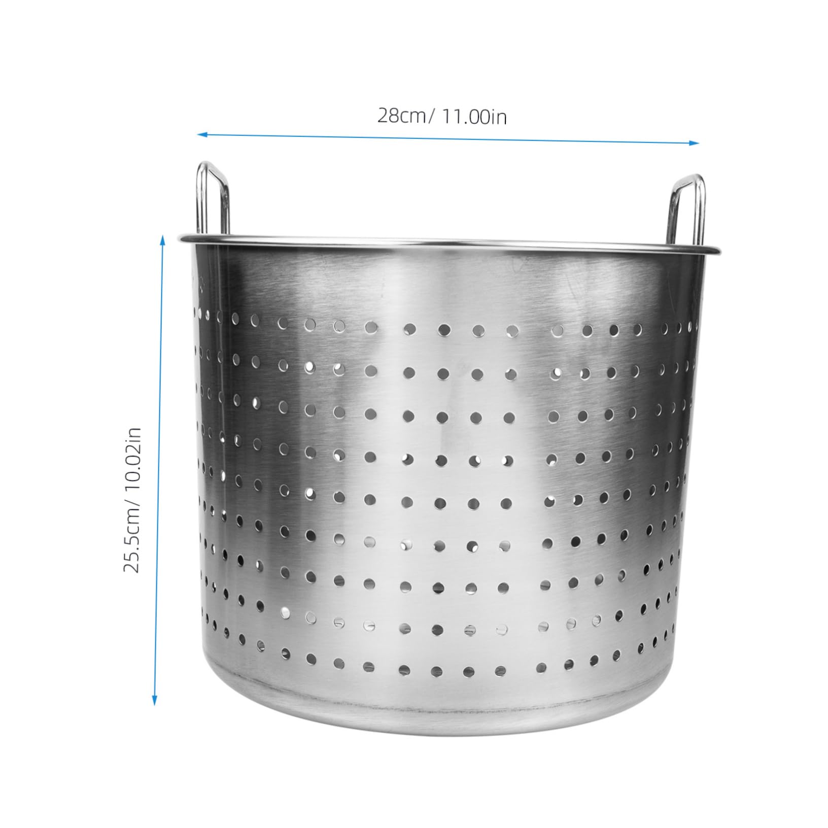 DOITOOL Crawfish Leaky Pot Crawfish Seafood Pot Seafood Boil Pot Stainless Steel Crawfish Pot Crawfish Crab Steamer Pot Strainer Basket Stock Pot Insert for Outdoor Cooking Accessories Silver