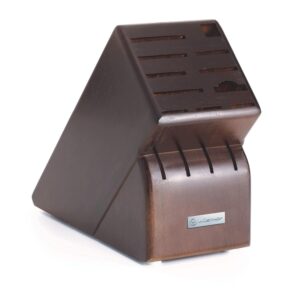 wusthof 15-slot knife storage block, walnut