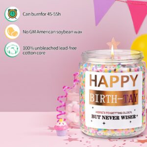 Sincerez Birthday Candle with Cake Scent -Birthday Gift/Party Decorations, Handcrafted, Long-Lasting 9oz Candle with Iconic Lyrics