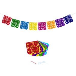 jnsaxmi mexican hair felt picado banner,mexican party fiesta hair felt banners,dia de los muertos decorations party supplies