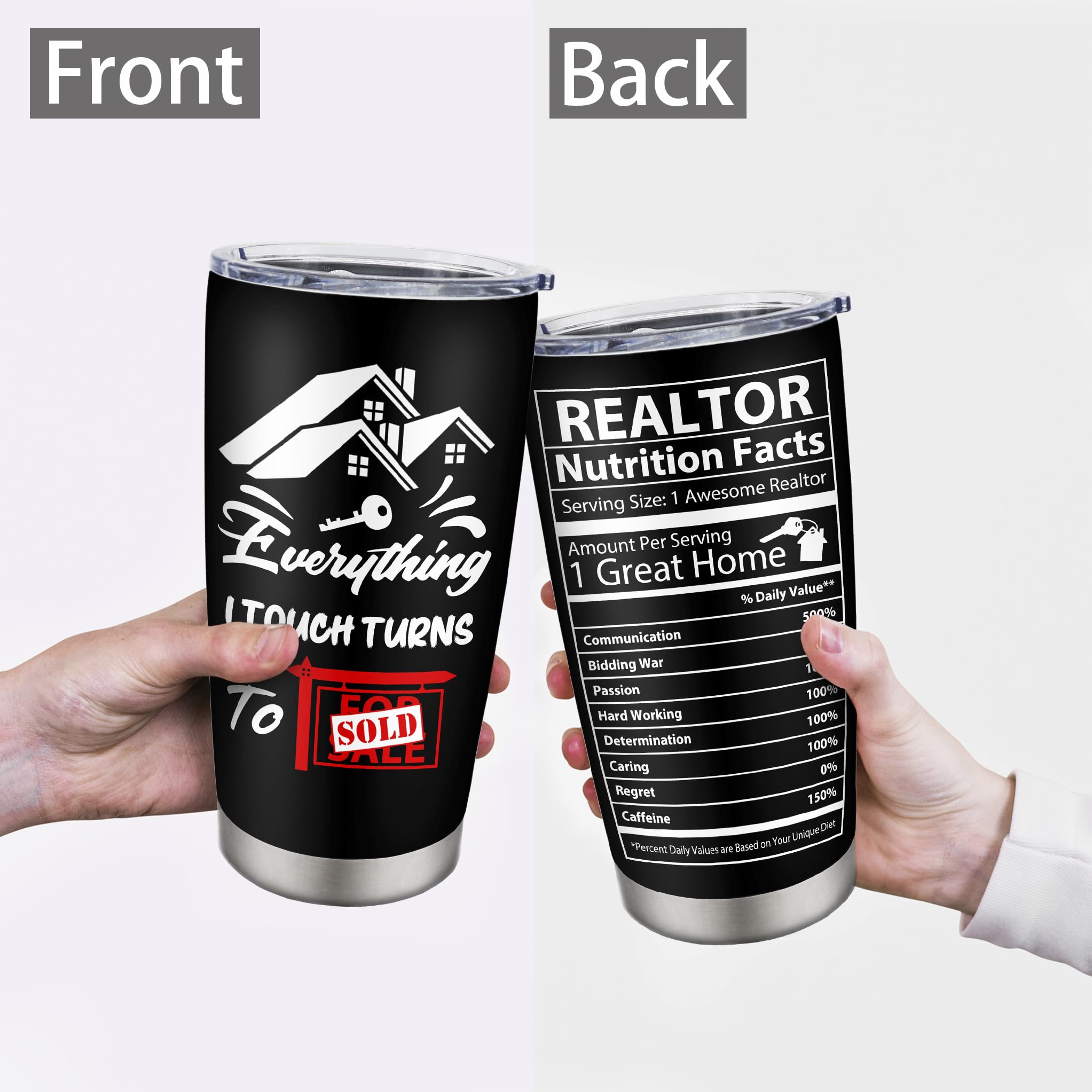 Coolertaste Realtor Gifts, Closing Gifts For Realtor, Gifts For A Real Estate Agent Tumbler 20oz, Realtors Gifts For Women Men, Funny Real Estate Gifts For Realtor, Salesman Birthday Gift Ideas