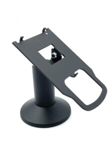 dccstands verifone m400/m440 swivel and tilt low profile 4" terminal stand, screw-in and adhesive, black