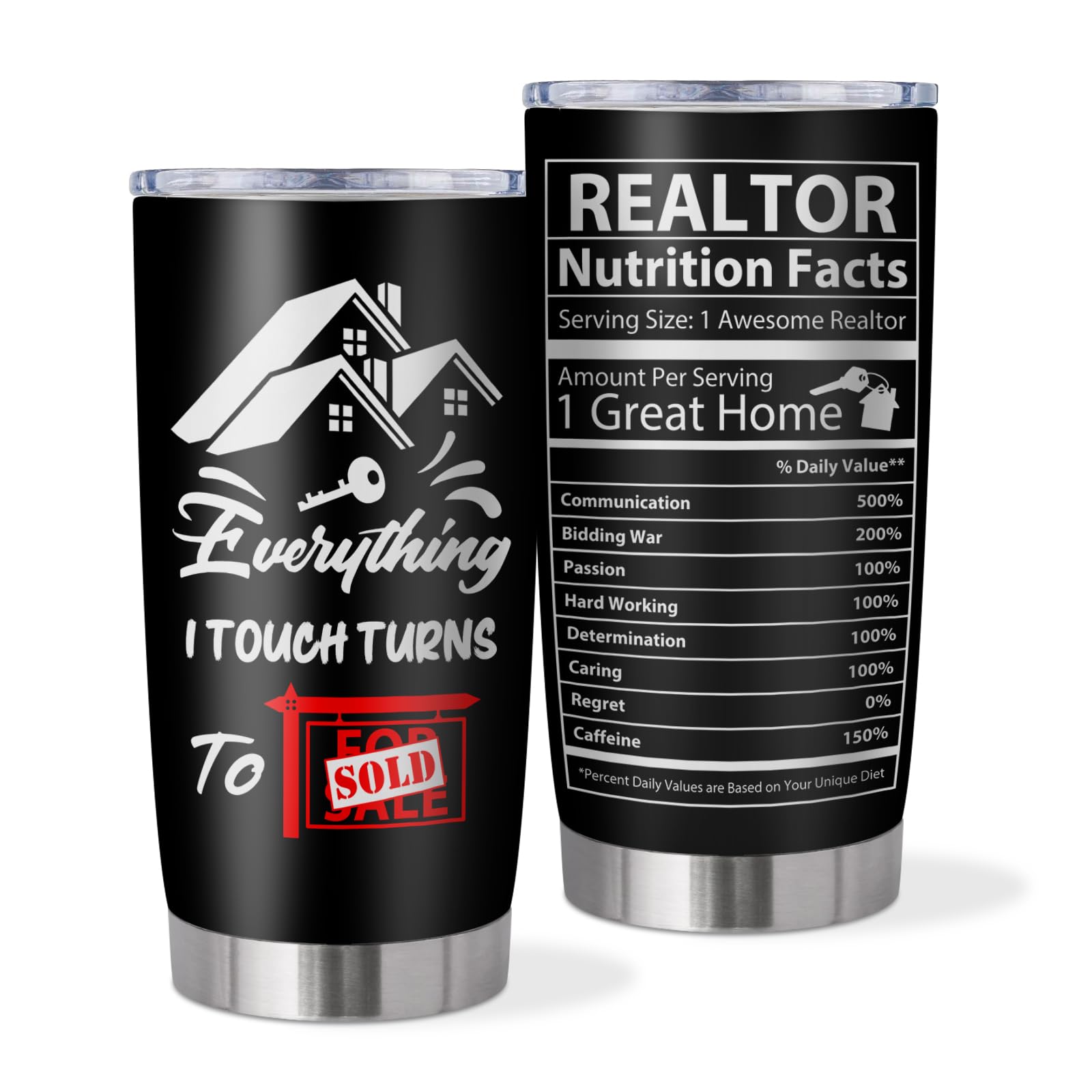 Coolertaste Realtor Gifts, Closing Gifts For Realtor, Gifts For A Real Estate Agent Tumbler 20oz, Realtors Gifts For Women Men, Funny Real Estate Gifts For Realtor, Salesman Birthday Gift Ideas